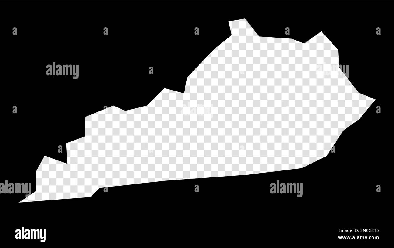 Stencil map of Kentucky. Simple and minimal transparent map of Kentucky ...