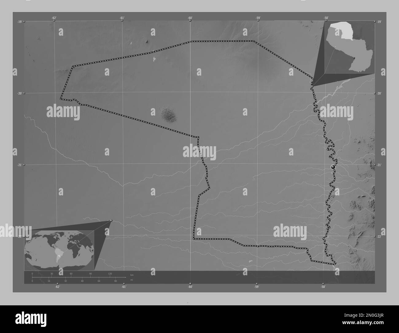Alto Paraguay Department Map | Large detailed map of Paraguay with ...