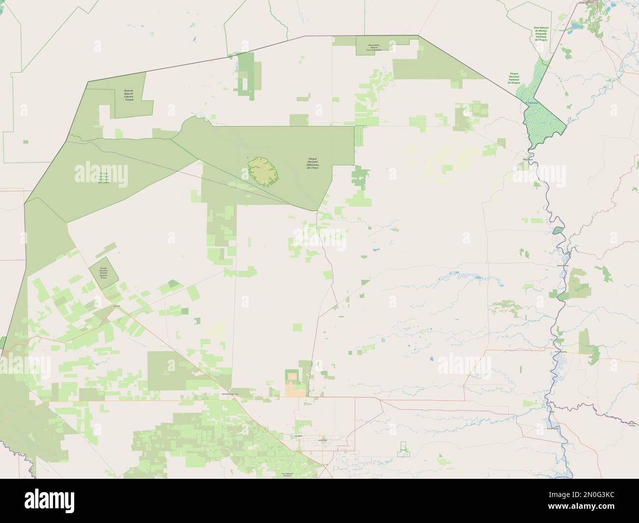 Alto Paraguay, department of Paraguay. Open Street Map Stock Photo - Alamy