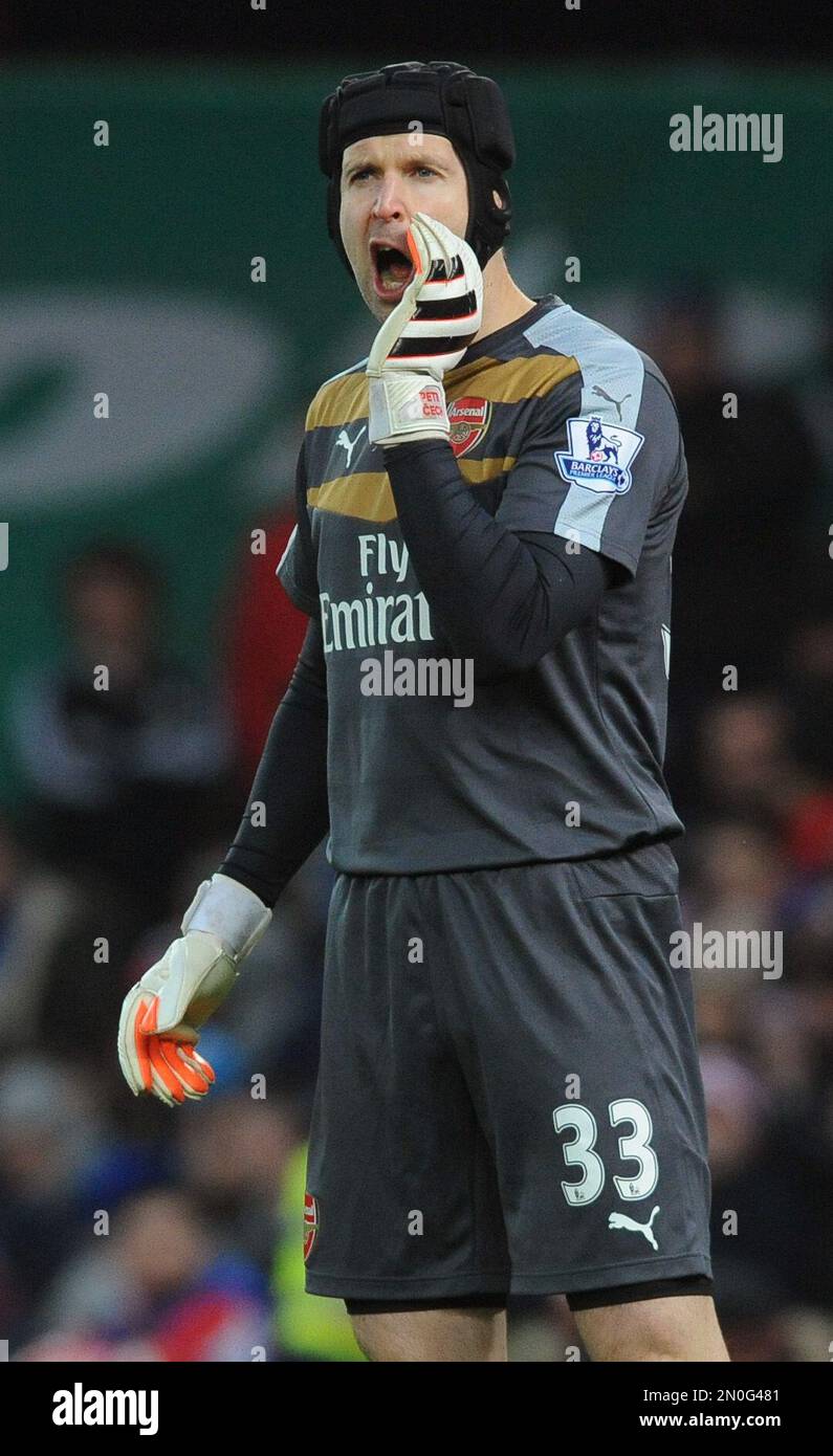 Arsenal’s Petr Cech during the English Premier League soccer match ...
