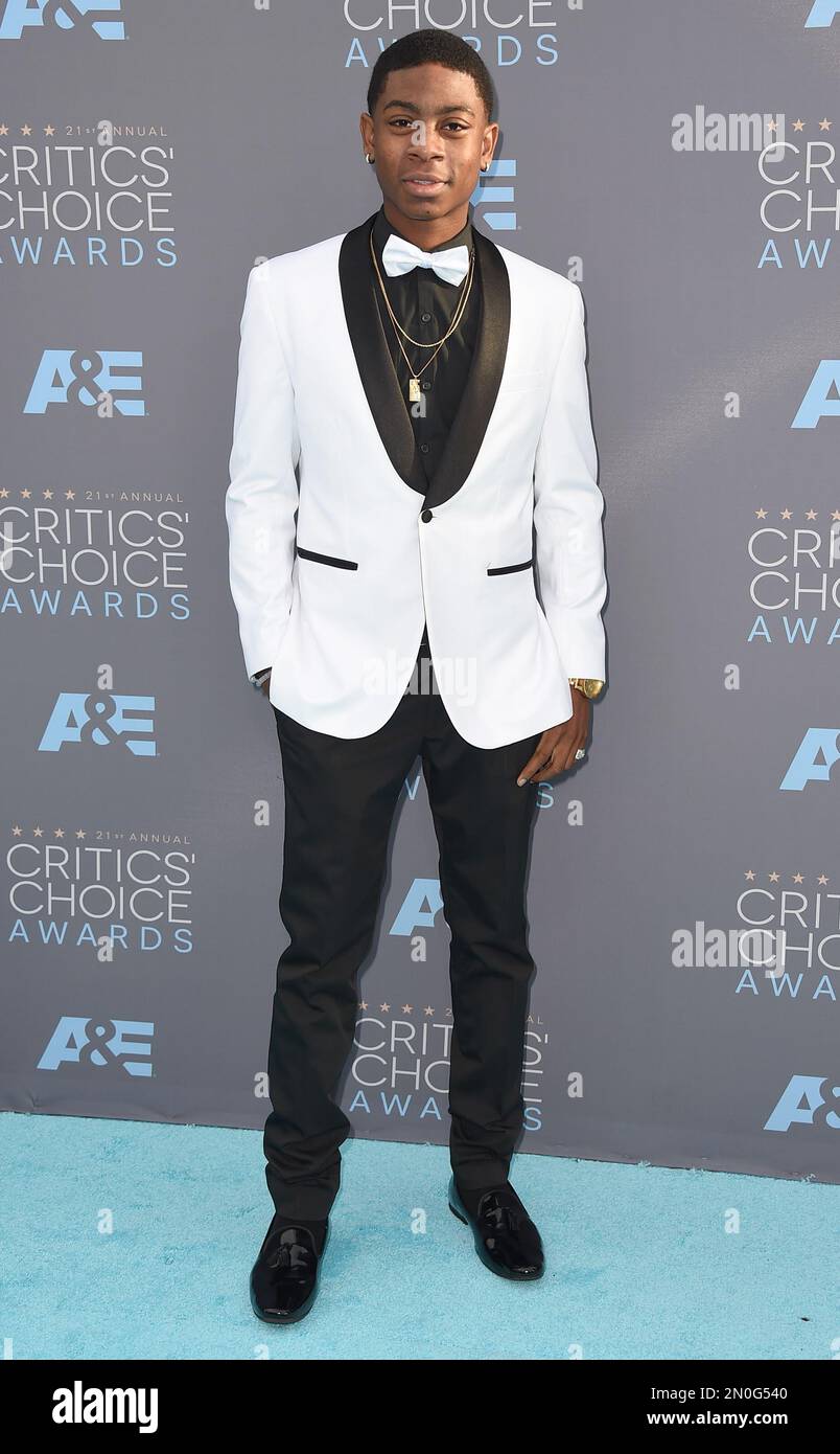 RJ Cyler arrives at the 21st annual Critics' Choice Awards at the ...