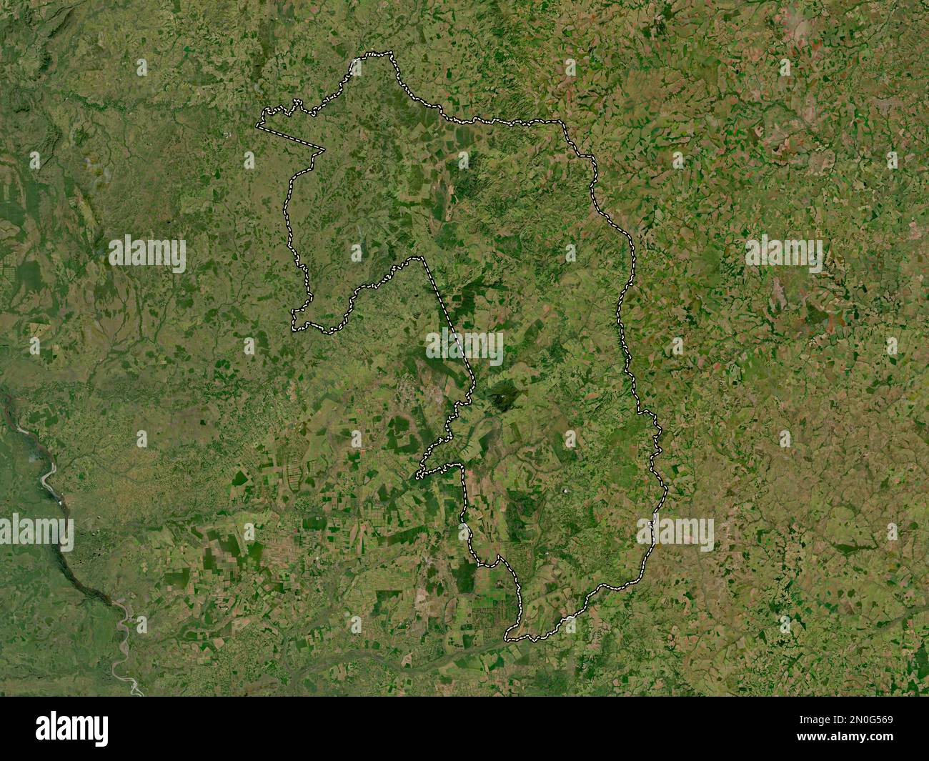 Amambay, department of Paraguay. High resolution satellite map Stock ...
