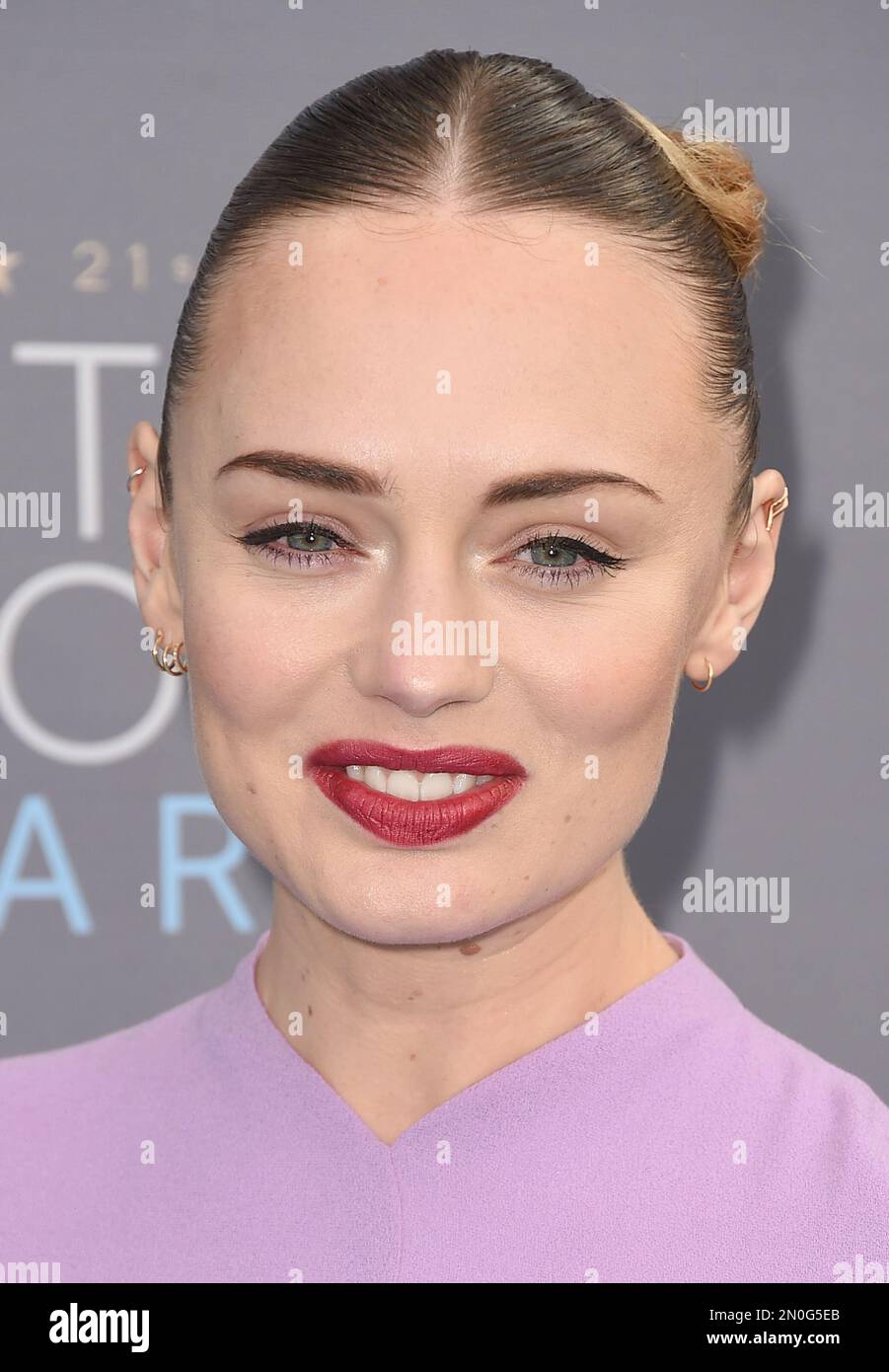 Laura Haddock arrives at the 21st annual Critics' Choice Awards at the ...