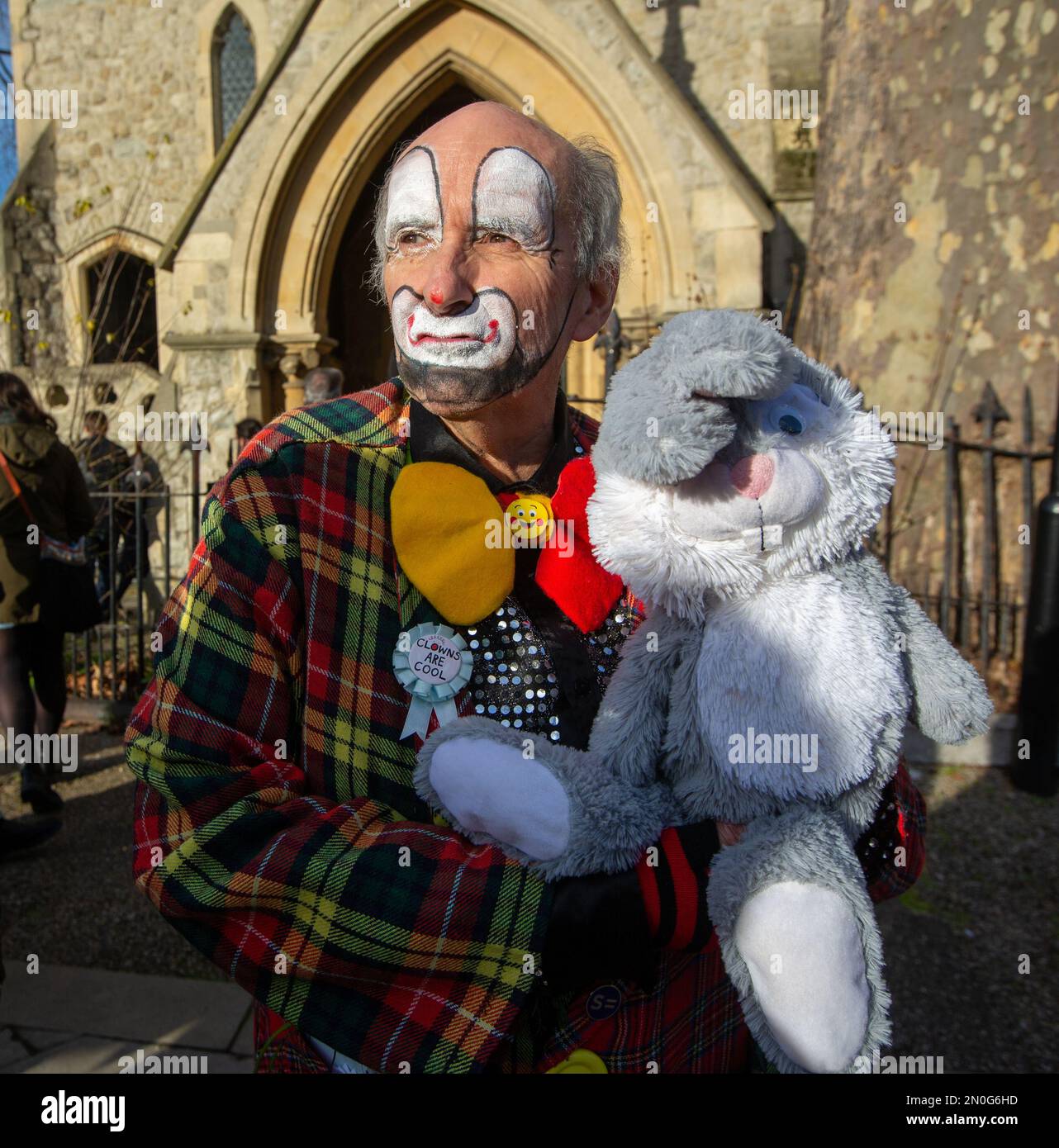 London, England, UK. 5th Feb, 2023. Clowns take part in the 73rd annual ...