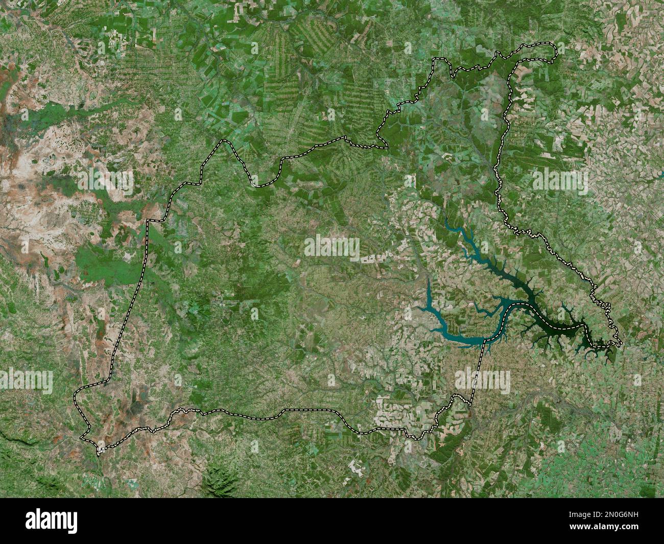 Caaguazu, department of Paraguay. High resolution satellite map Stock ...