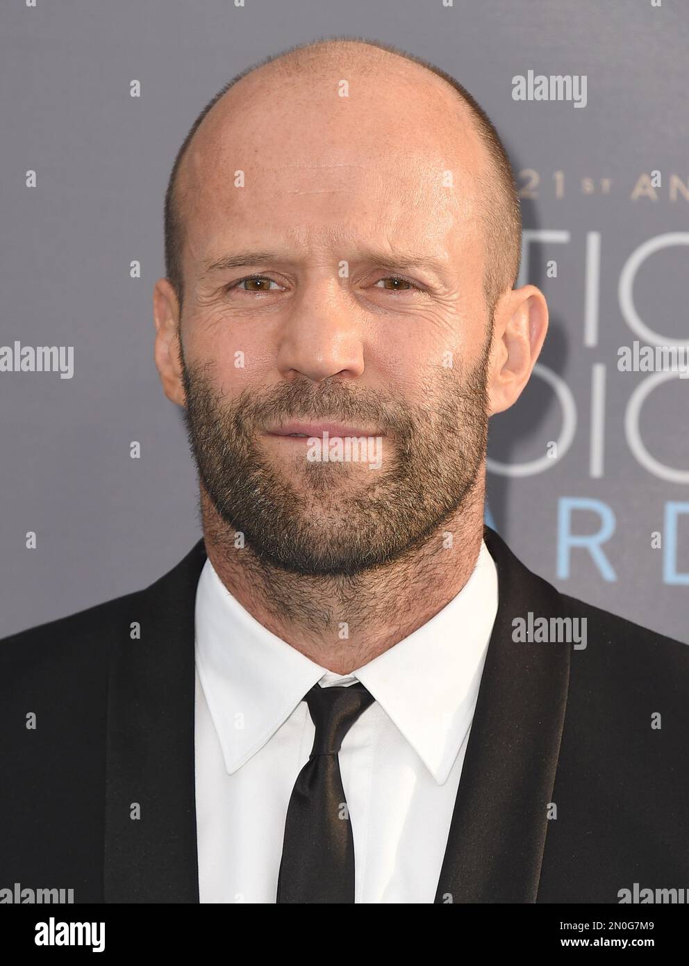 Jason Statham arrives at the 21st annual Critics' Choice Awards at the ...