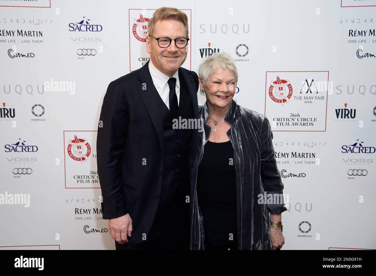Kenneth Branagh and Judi Dench pose for photographers at the Critics ...