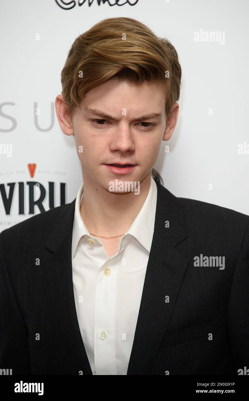Thomas Sangster poses for photographers at the Critics Circle Awards at ...