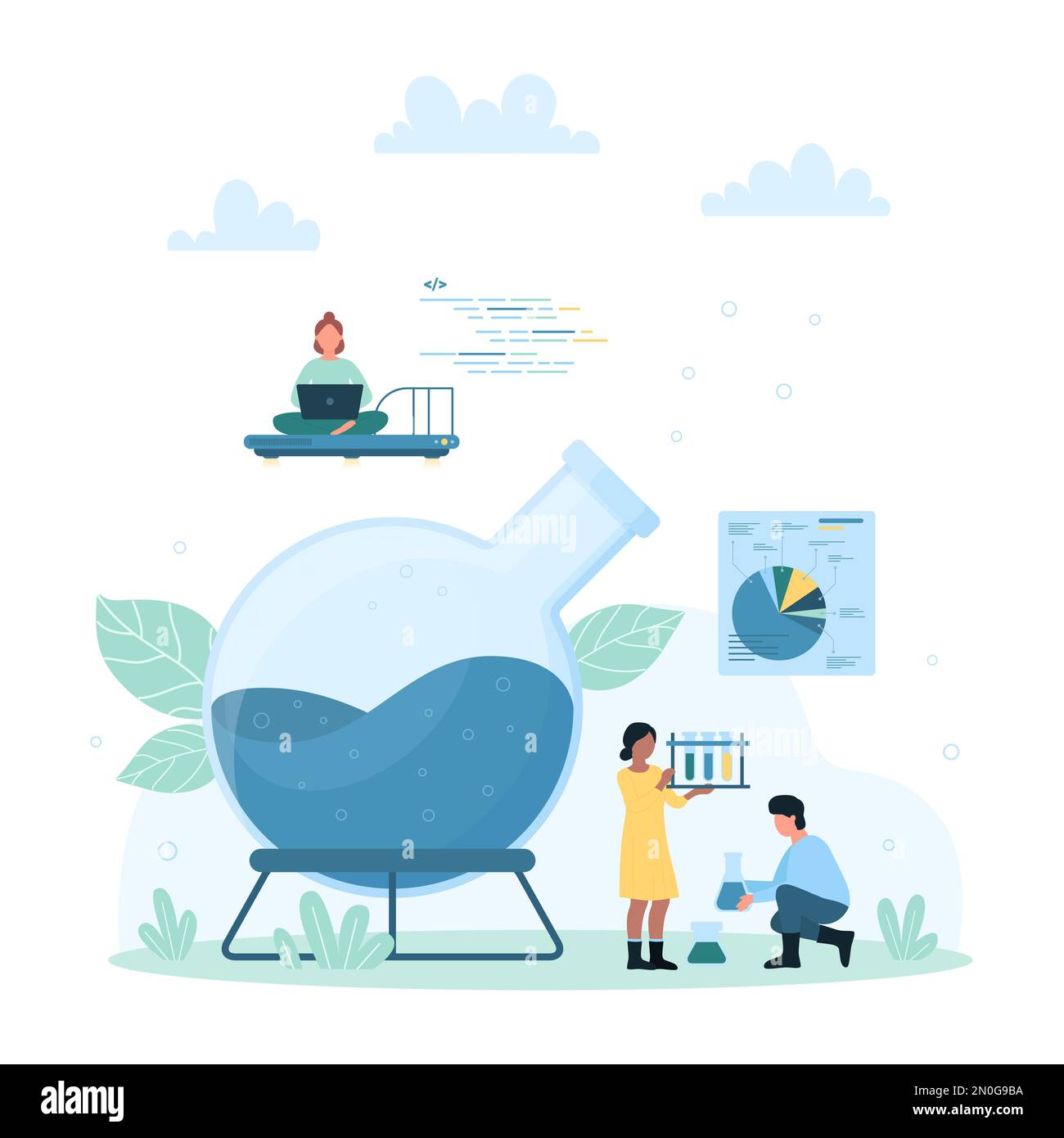 Cartoon science test tube hi-res stock photography and images - Alamy