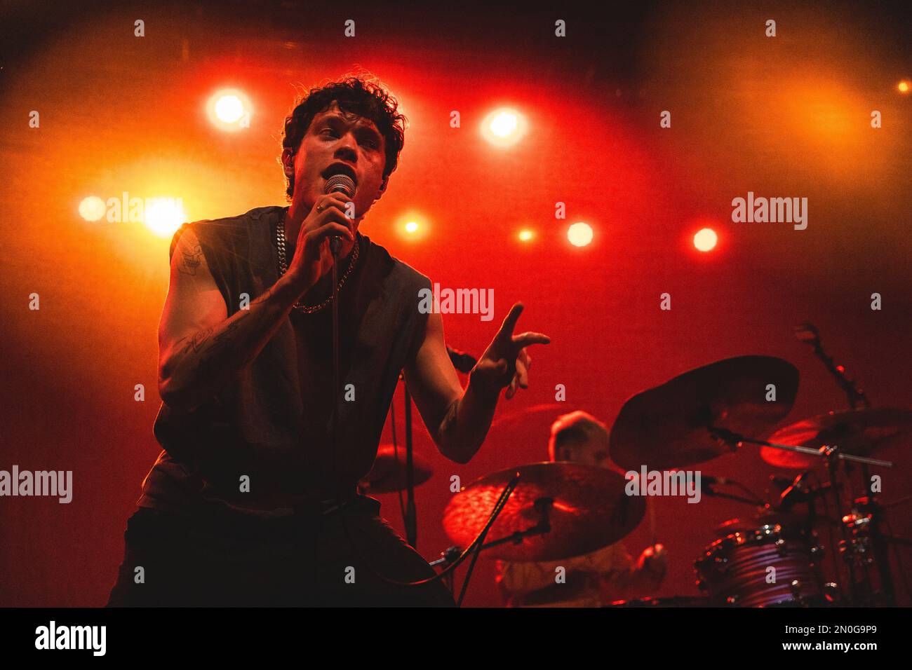 Milan, Italy, 01st Feb 2023. British indie rock band STONE performs as ...