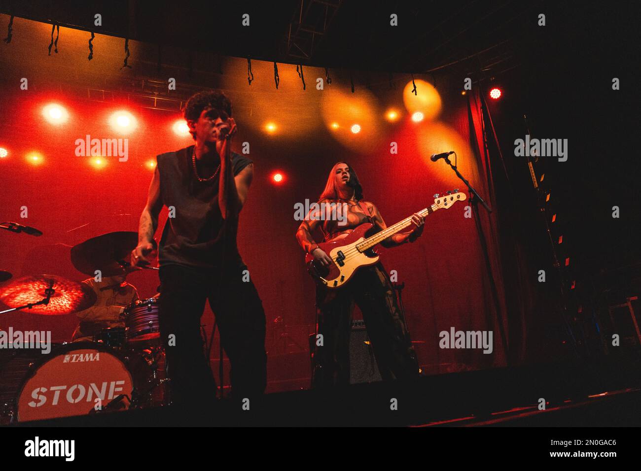 Milan, Italy, 01st Feb 2023. British indie rock band STONE performs as ...