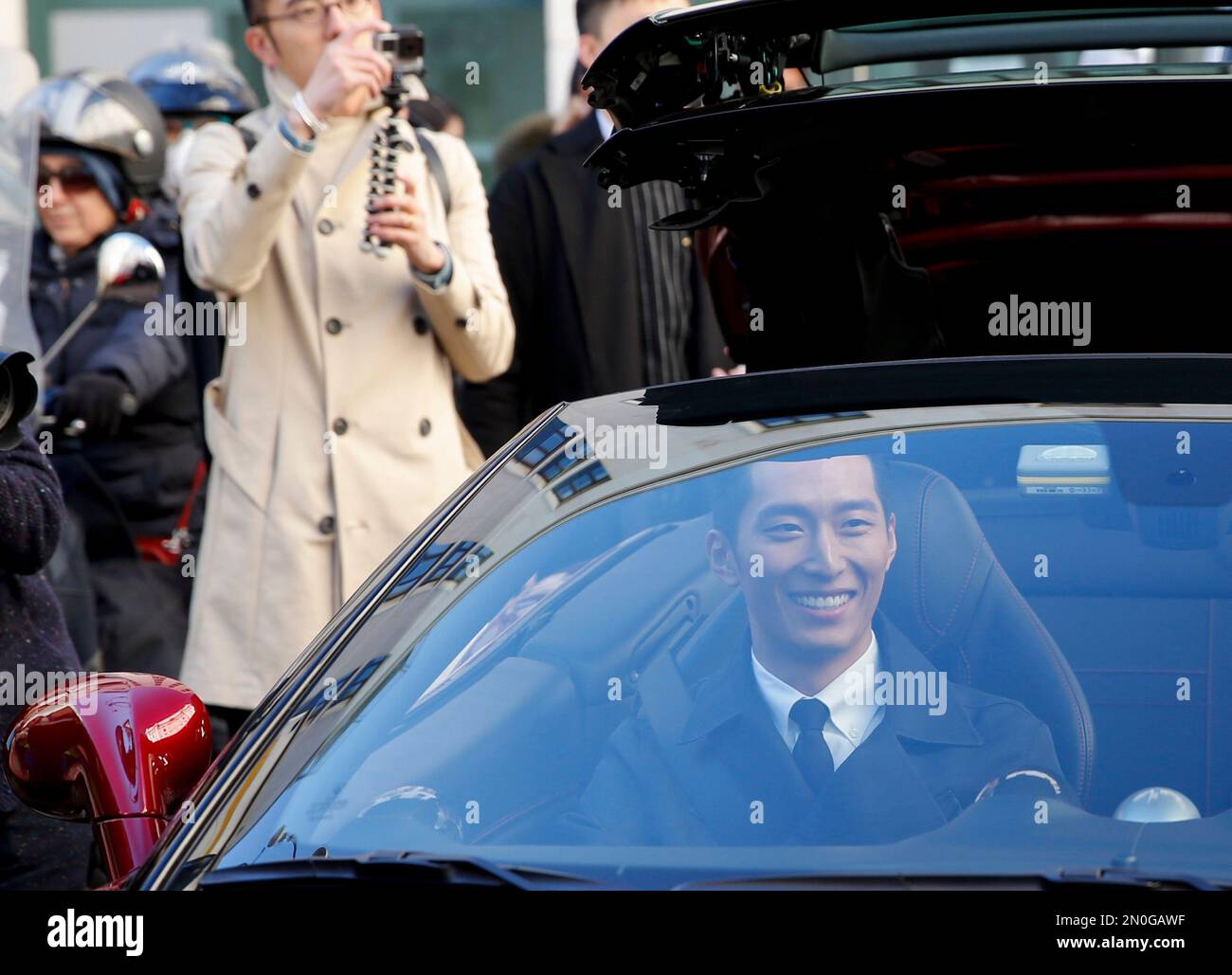 Chinese actor Shawn Dou Xiao arrives to attend the Salvatore Ferragamo ...