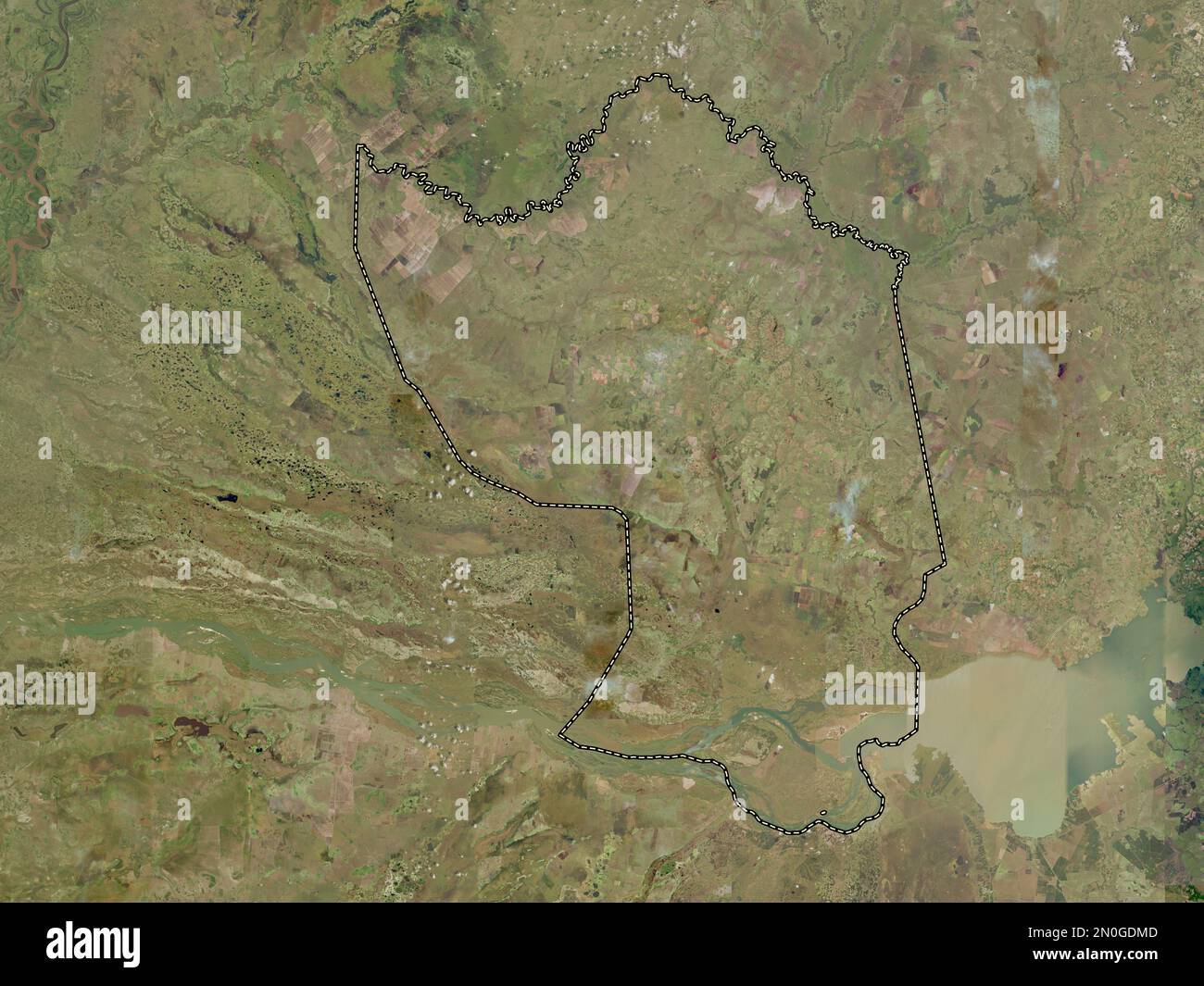 Paraguay map zoom border satellite hi-res stock photography and images - Alamy