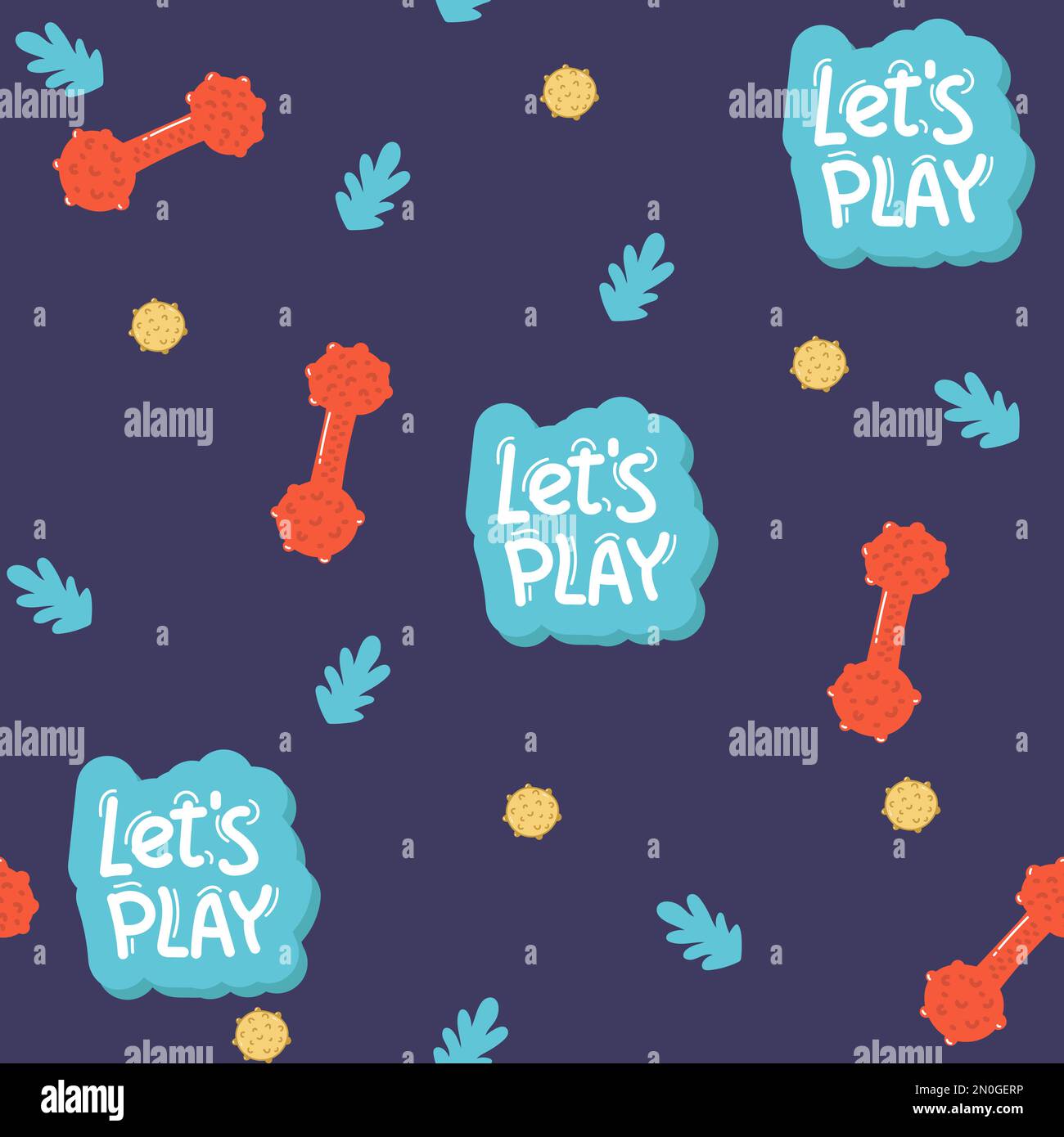 Seamless pattern with hand drawn dogs items. Animals pattern. Dogs ...