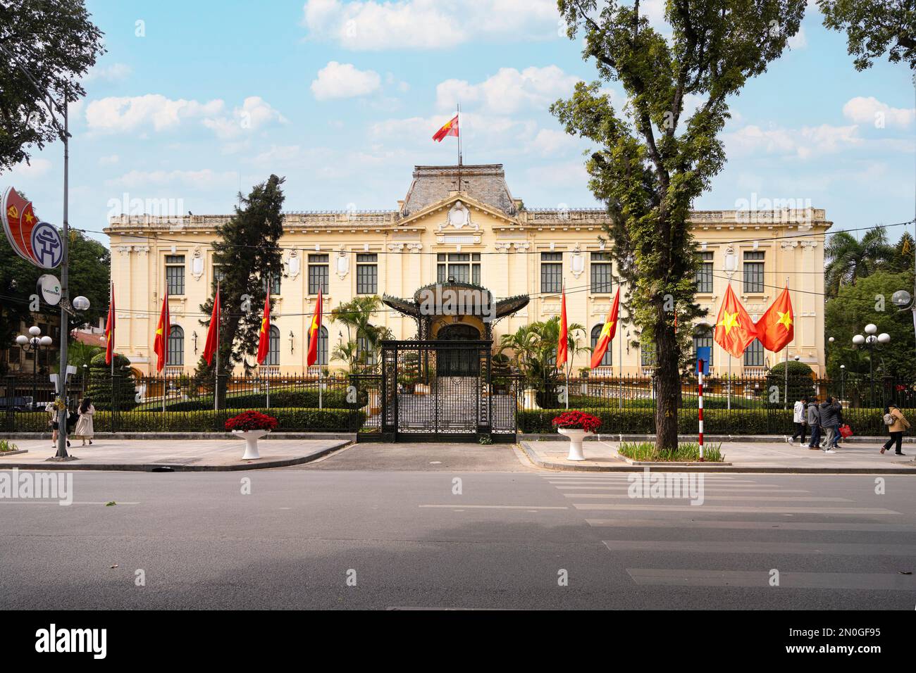 Hanoi, Vietnam, January 2023. exterior view Government Guest House ...