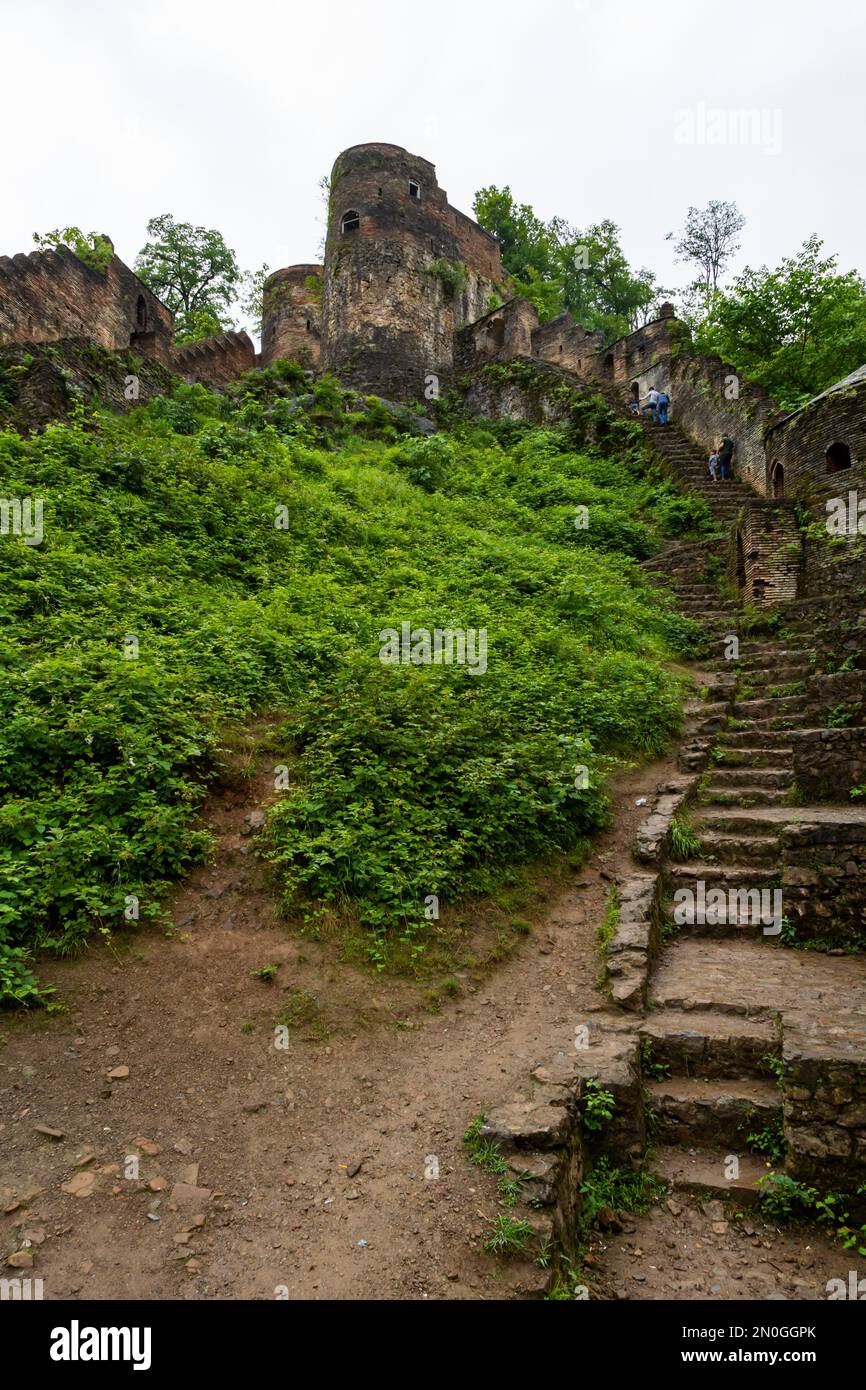 Rudkhan Castle architecture in Iran. Rudkhan Castle is a brick and ...