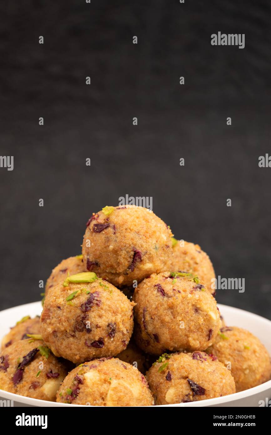 Indian Mithai Gulab Churma Ke Laddu Or Choorma Ke Ladoo Is Made Of ...