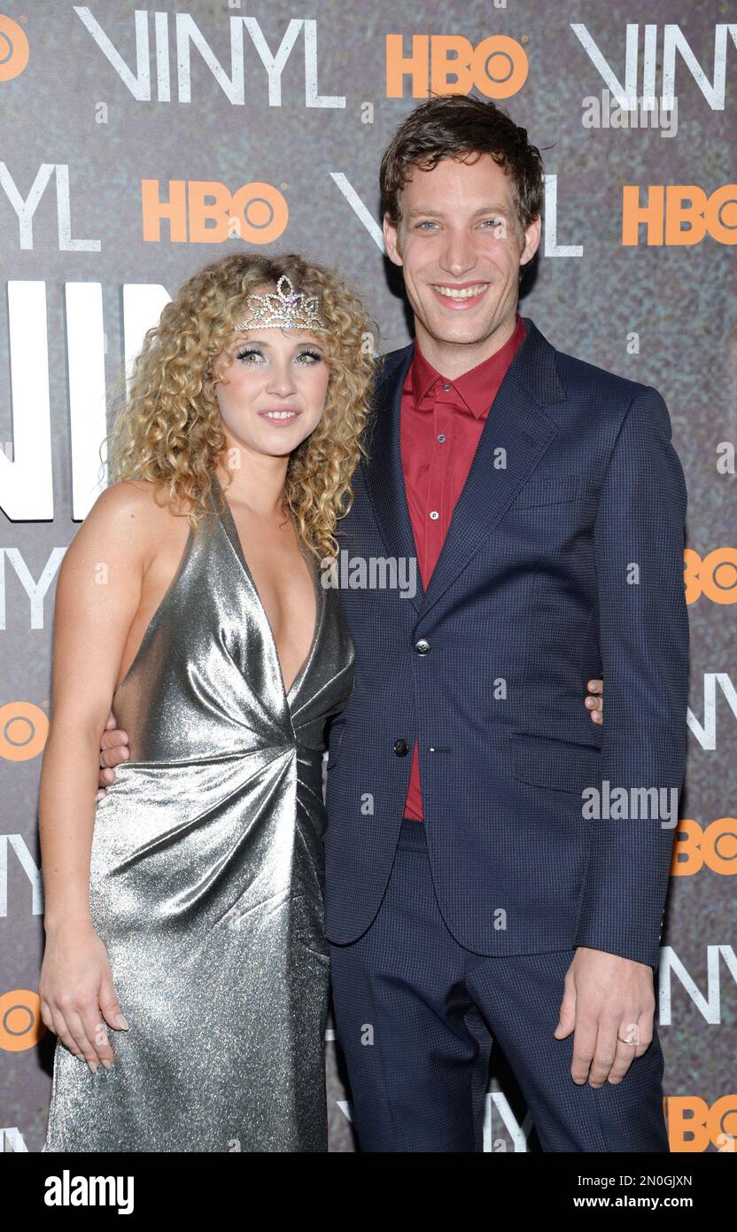 Actors Juno Temple, left, and James Jagger attends the premiere of HBO ...