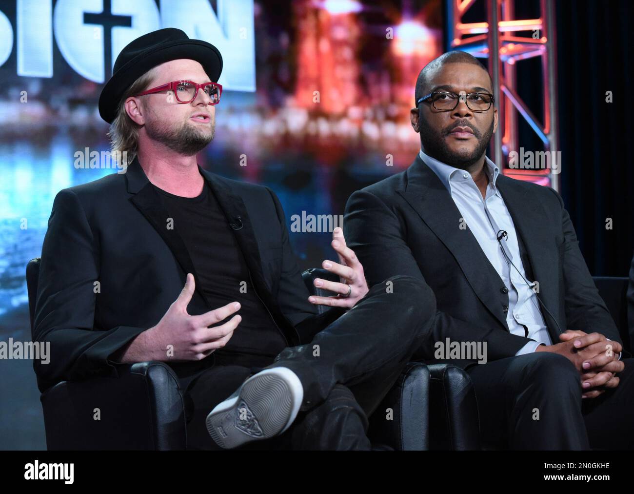 Executive Producer Adam Anders, left, and Tyler Perry participate in a ...