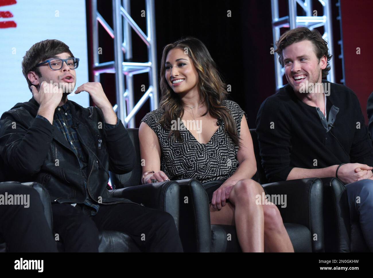 Charlie Saxton, from left, Meaghan Rath and Jack Cutmore-Scott ...