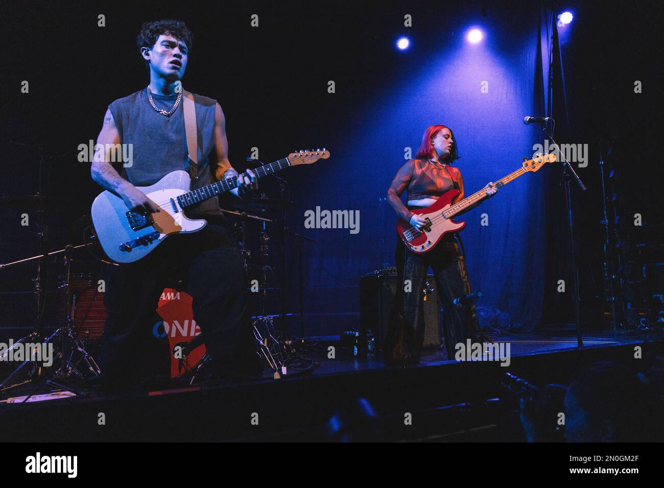Milan, Italy, 01st Feb 2023. British indie rock band STONE performs as ...