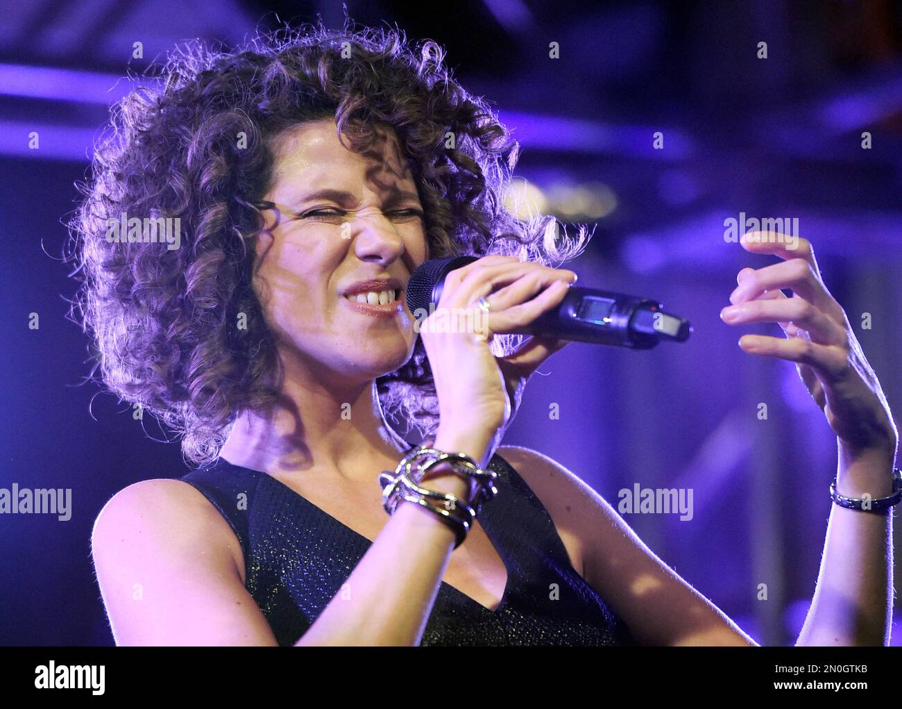 French jazz singer Cyrille Aimée participates in AOL's BUILD Speaker ...