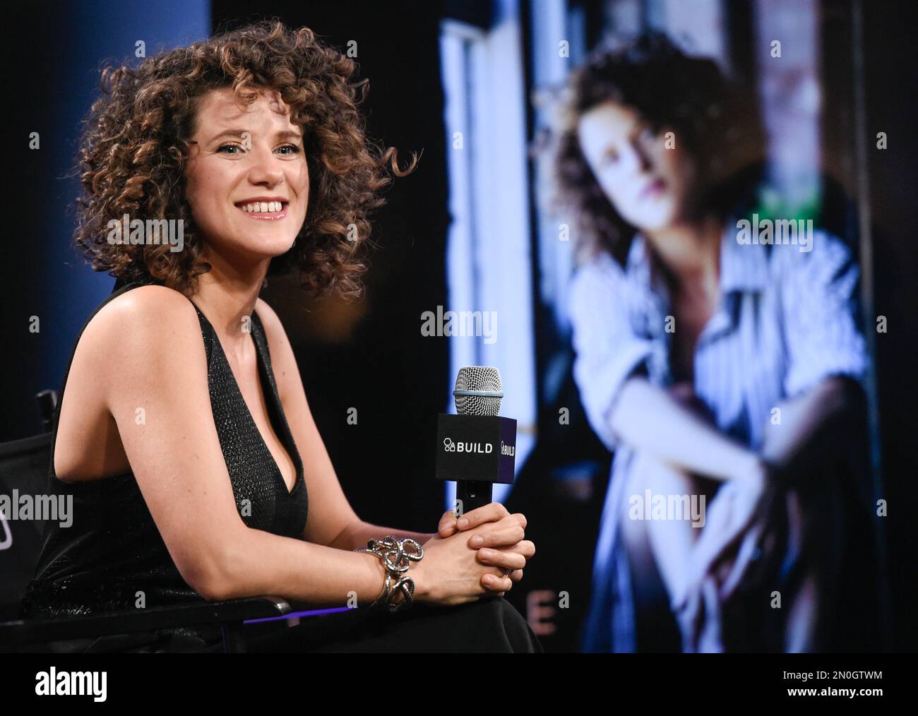 French jazz singer Cyrille Aimée participates in AOL's BUILD Speaker ...