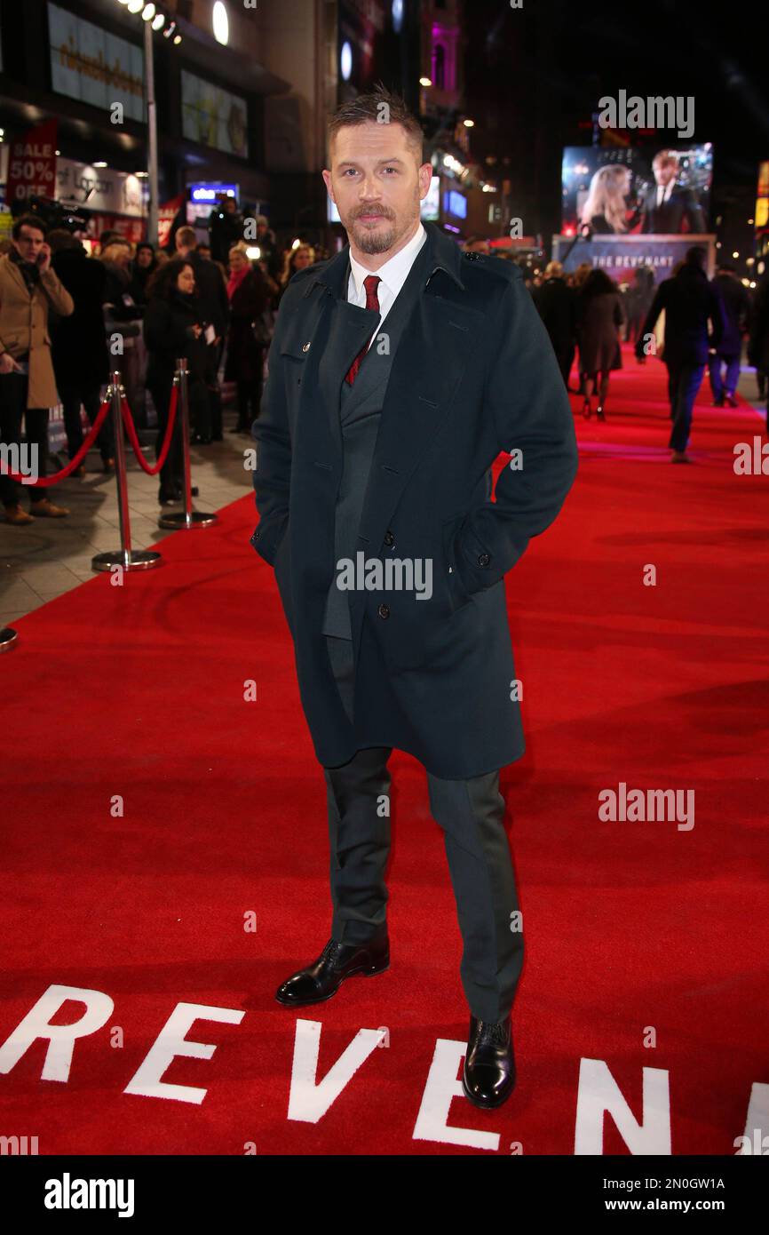 Actor Tom Hardy poses for photographers upon arrival at the premiere of ...