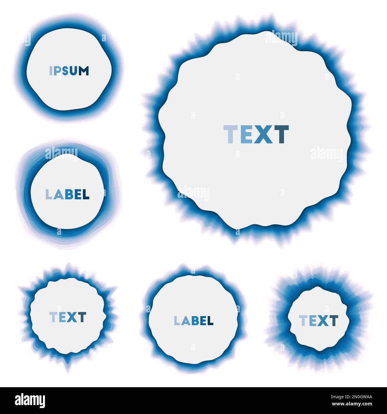 Collection of round shapes. Artistic circular backgrounds. Captivating ...