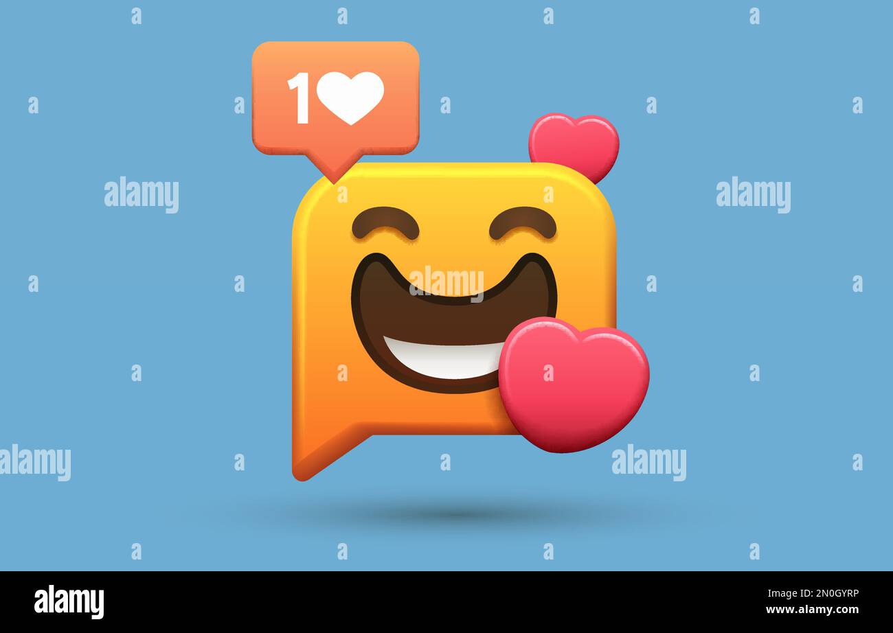 like chat social, online emoji, happy people. Vector illustration Stock ...