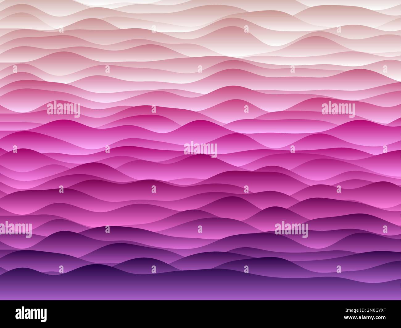 Abstract curves background. Smooth curves with gradients in red purple ...