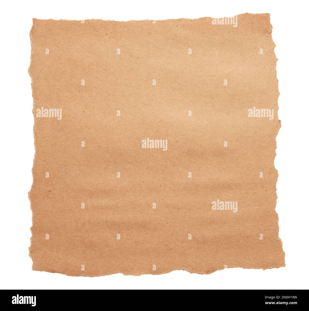 Сrumpled brown baking paper sheets isolated on white background, top ...