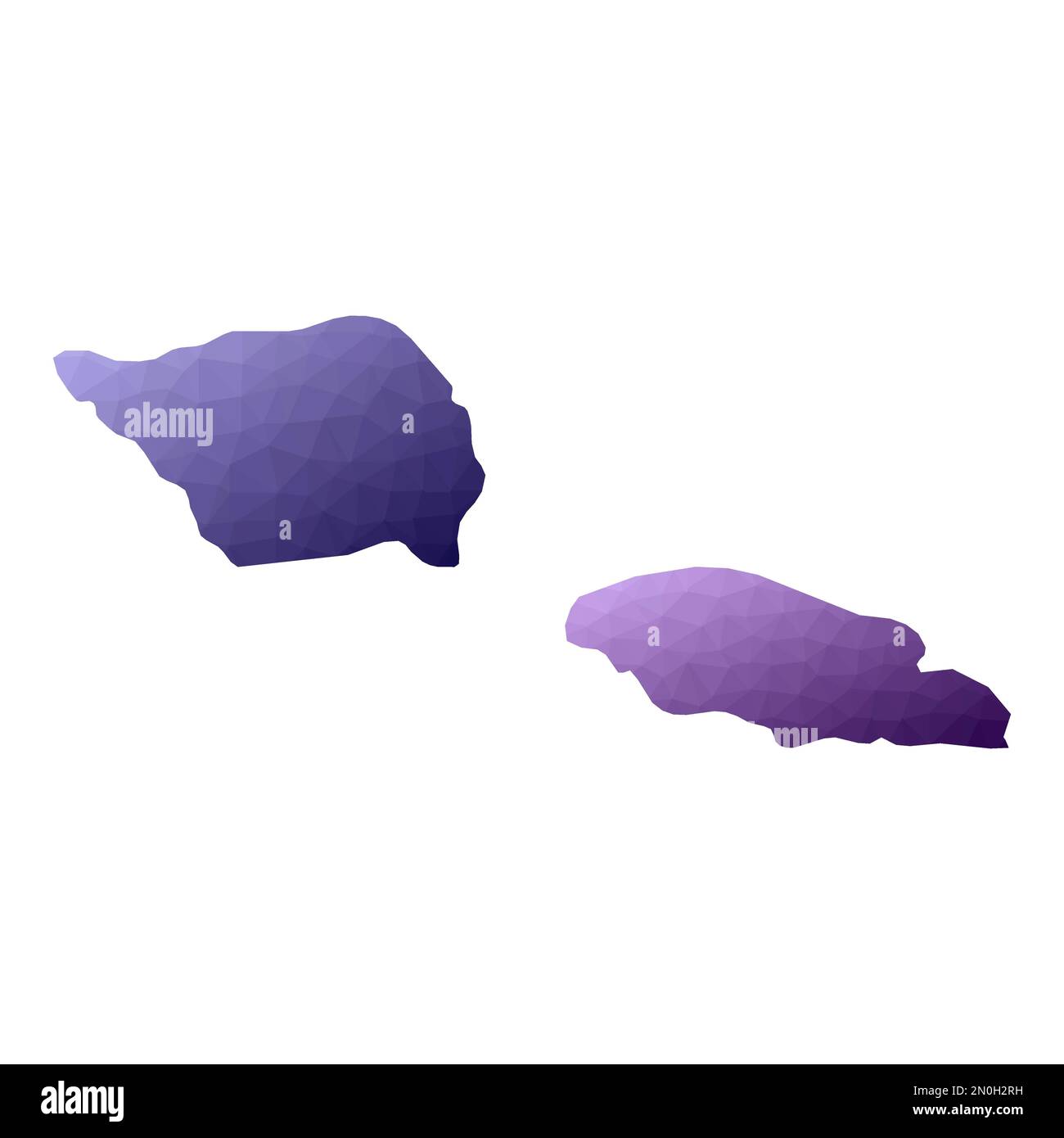 Samoa map. Geometric style country outline. Precious violet vector ...