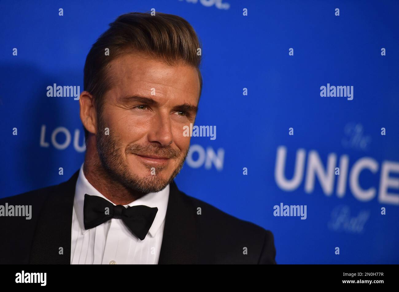 David Beckham arrives at the Sixth Biennial UNICEF Ball at the Beverly ...