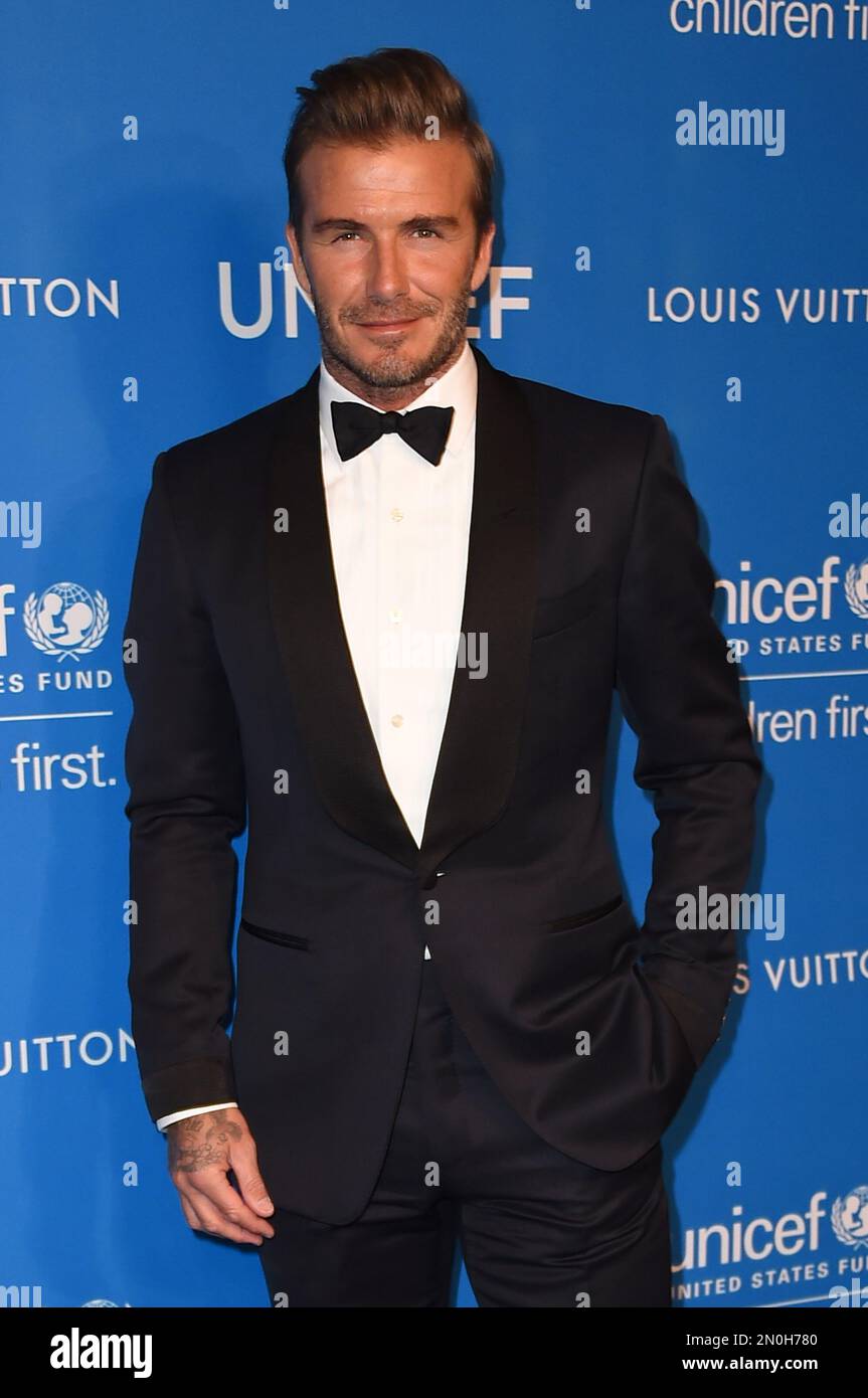 David Beckham arrives at the Sixth Biennial UNICEF Ball at the Beverly ...