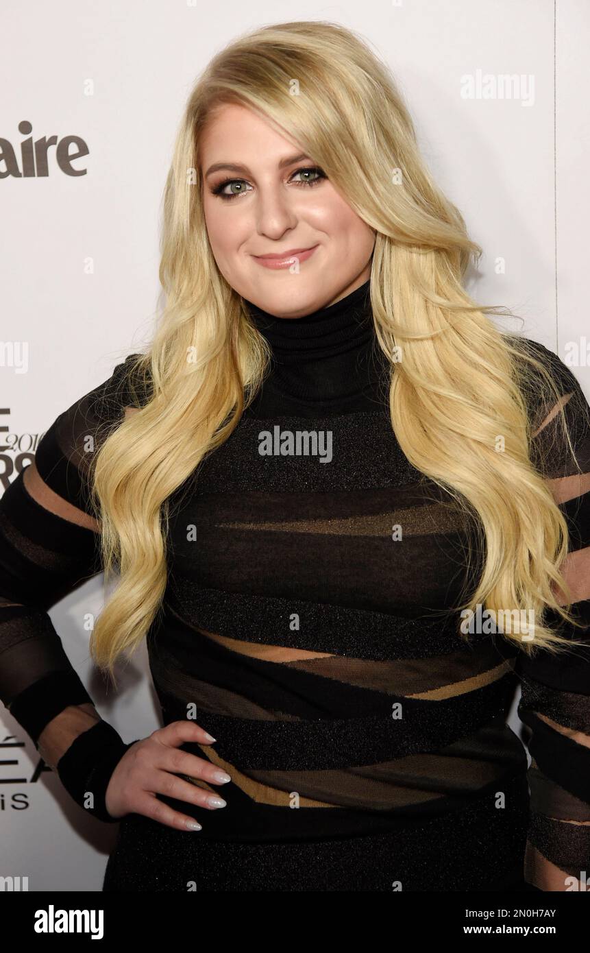 Singer Meghan Trainor poses at the Marie Claire Image Maker Awards at ...