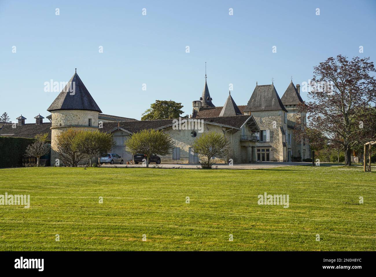 Wine Estate Chateau Carignan, castle, Carignan de Bordeaux, France ...