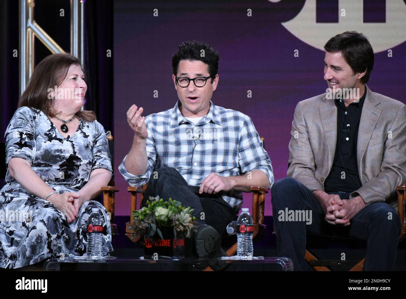 Executive producers Winnie Holzman, from left, J.J. Abrams and actor ...