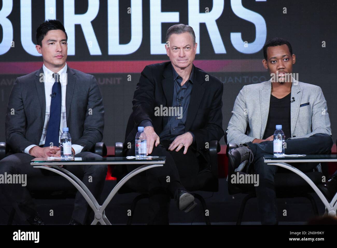 Actors Daniel Henney, from left, Gary Sinise and Tyler James Williams ...