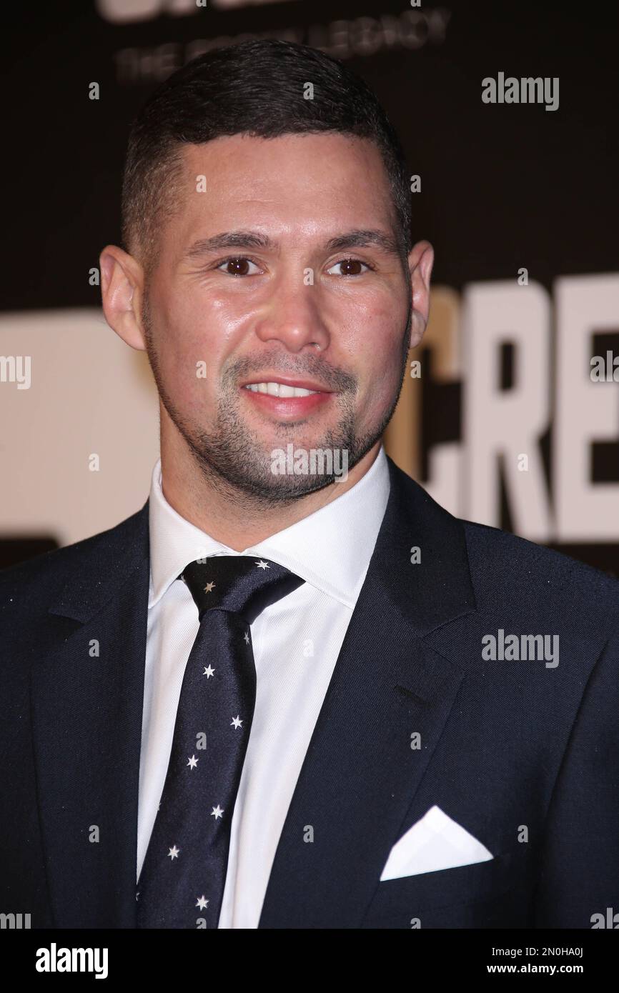 Tony Bellew poses for photographers upon arrival at the premiere of the ...