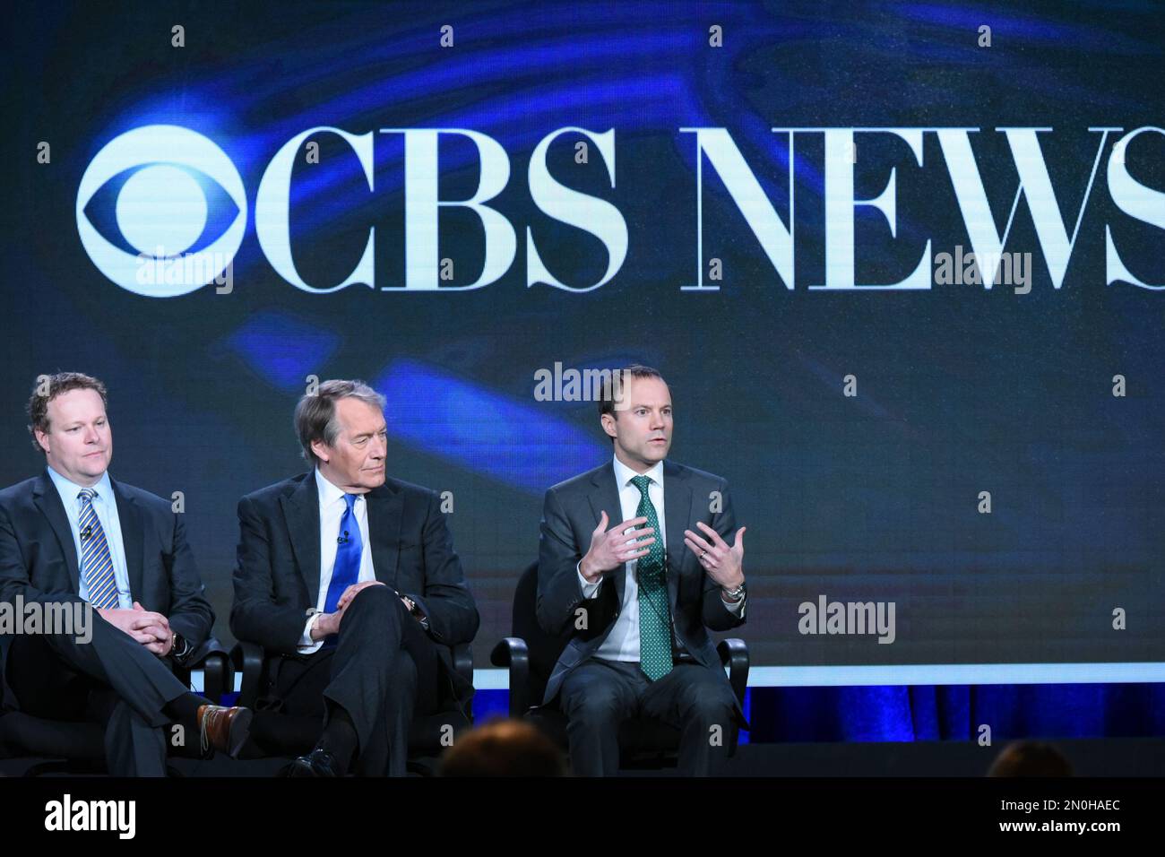 Vice President of programming CBS News Chris Licht, from left, Host ...