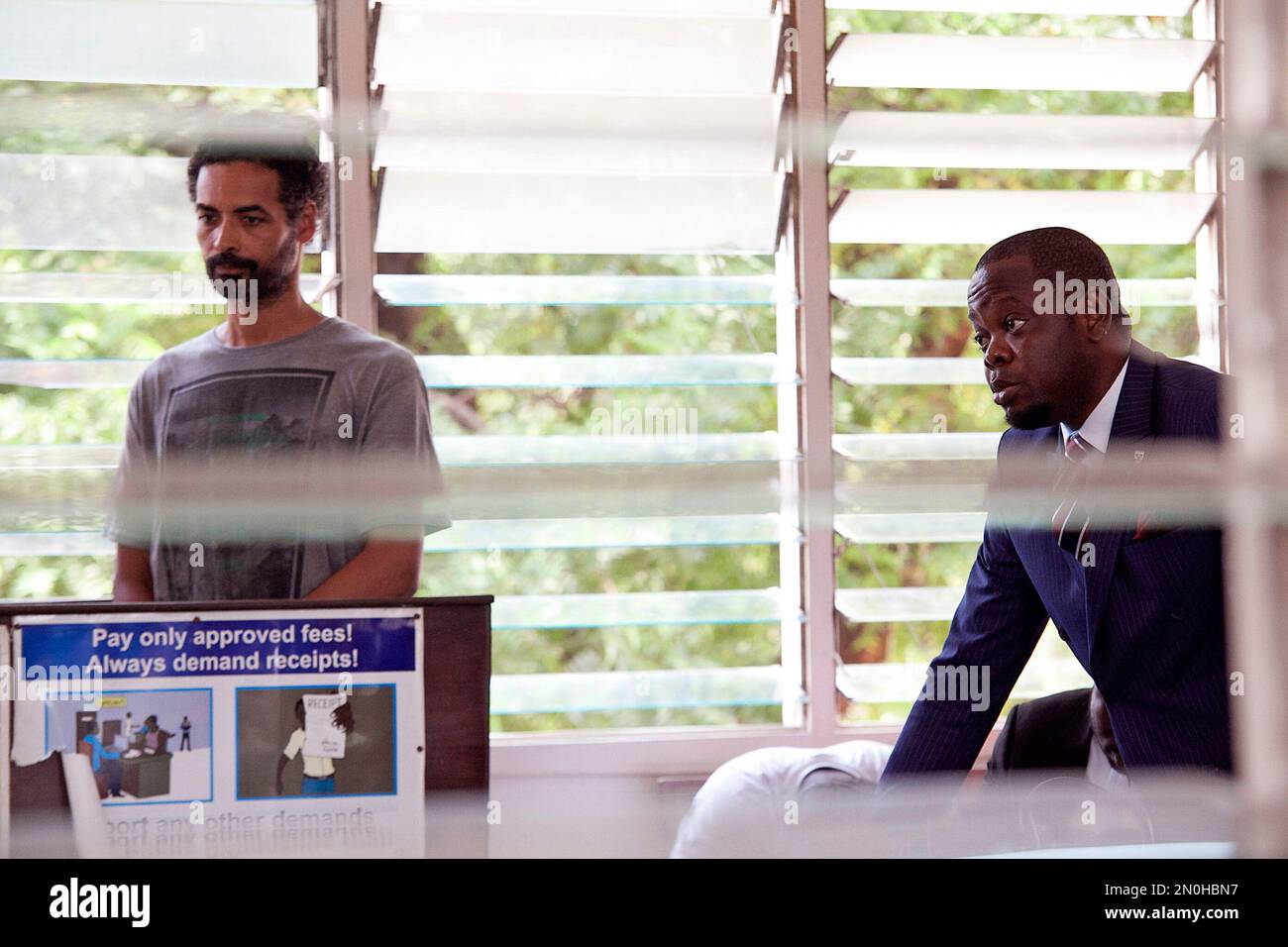 Arthur Simpson-Kent, left, during his appearance in the Kaneshie ...