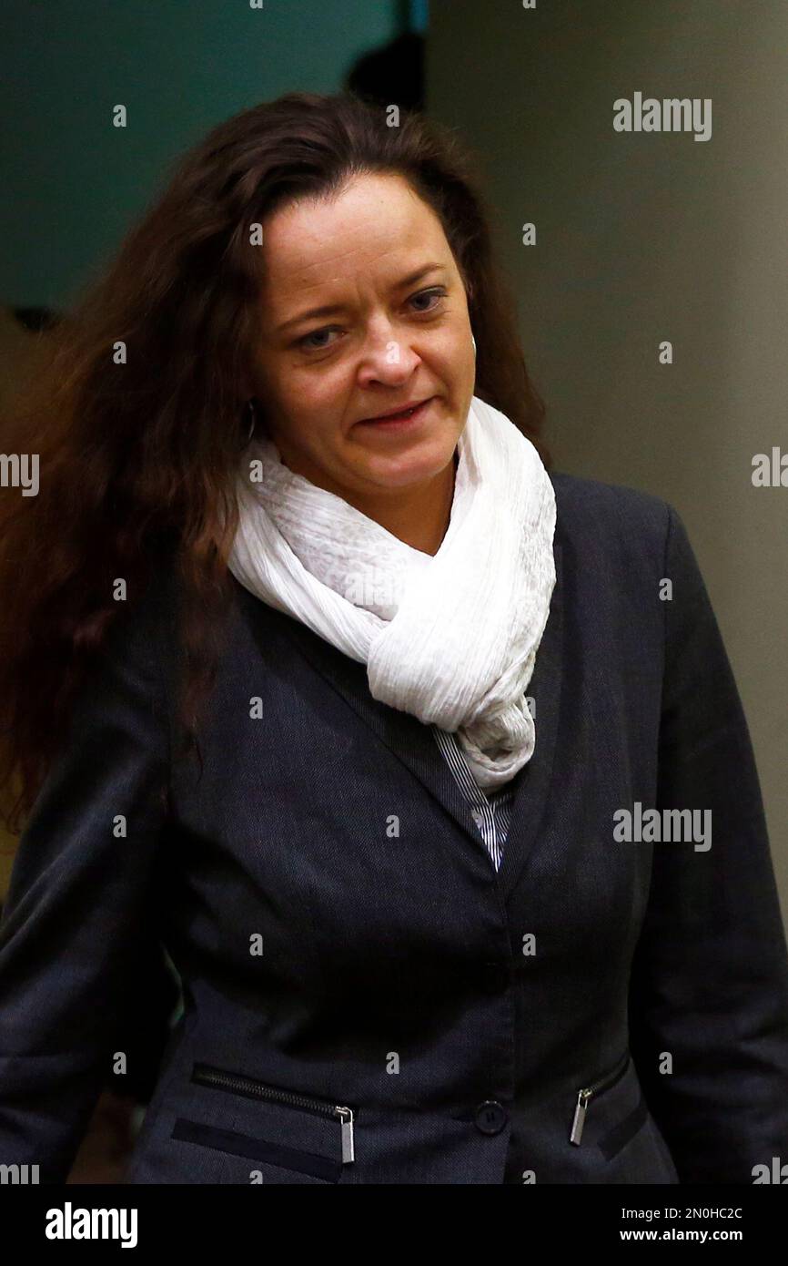 Terror suspect Beate Zschaepe arrives at the court room in Munich ...