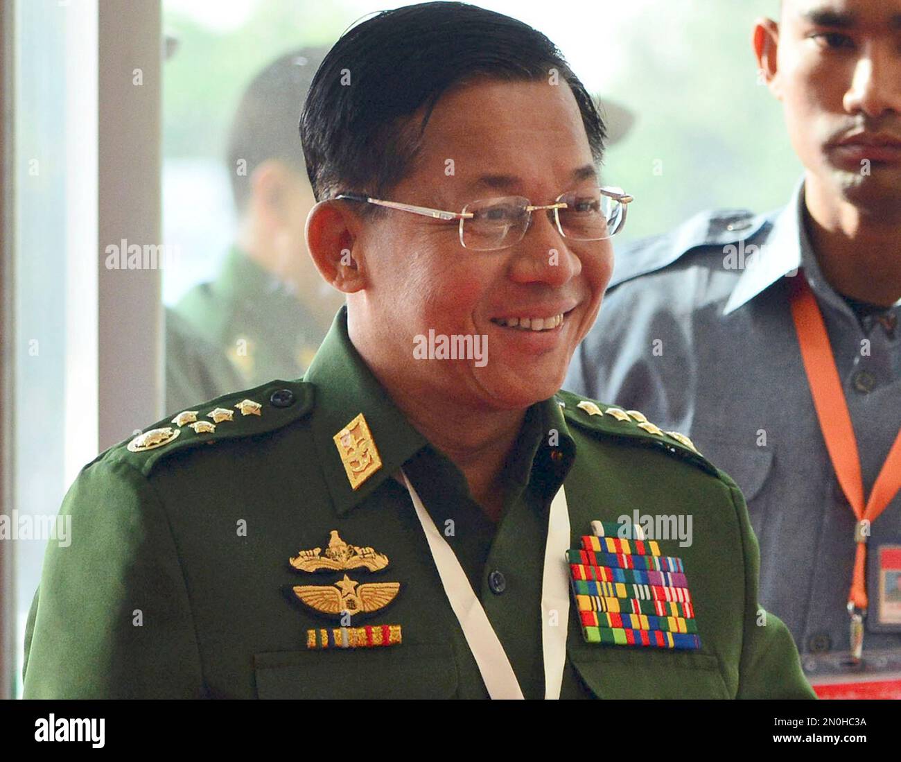 Commander-in-chief of the Myanmar Armed Forces, Senior Gen. Min Aung ...