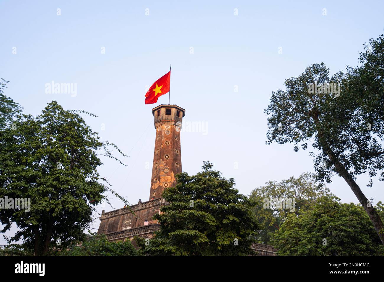Hanoi, Vietnam, January 2023. view of the Hanoi Flagtower, historical ...