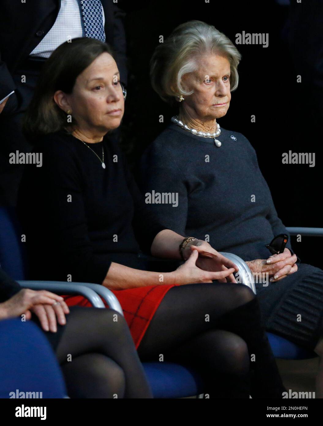 Detroit Lions owner Martha Firestone Ford, right, sits with daughter ...