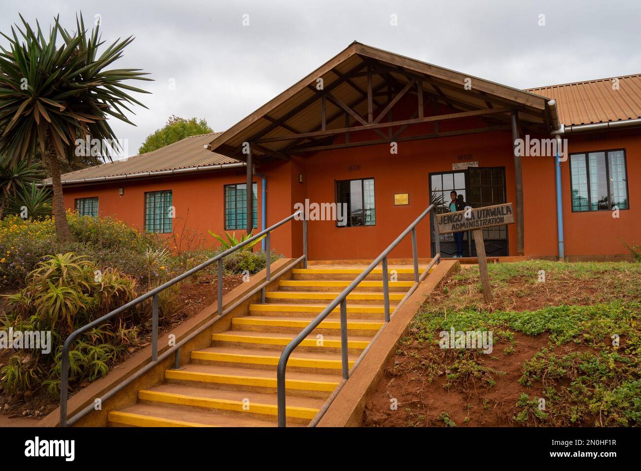 Karatu, Tanzania - October 16th, 2022: The administration building of ...