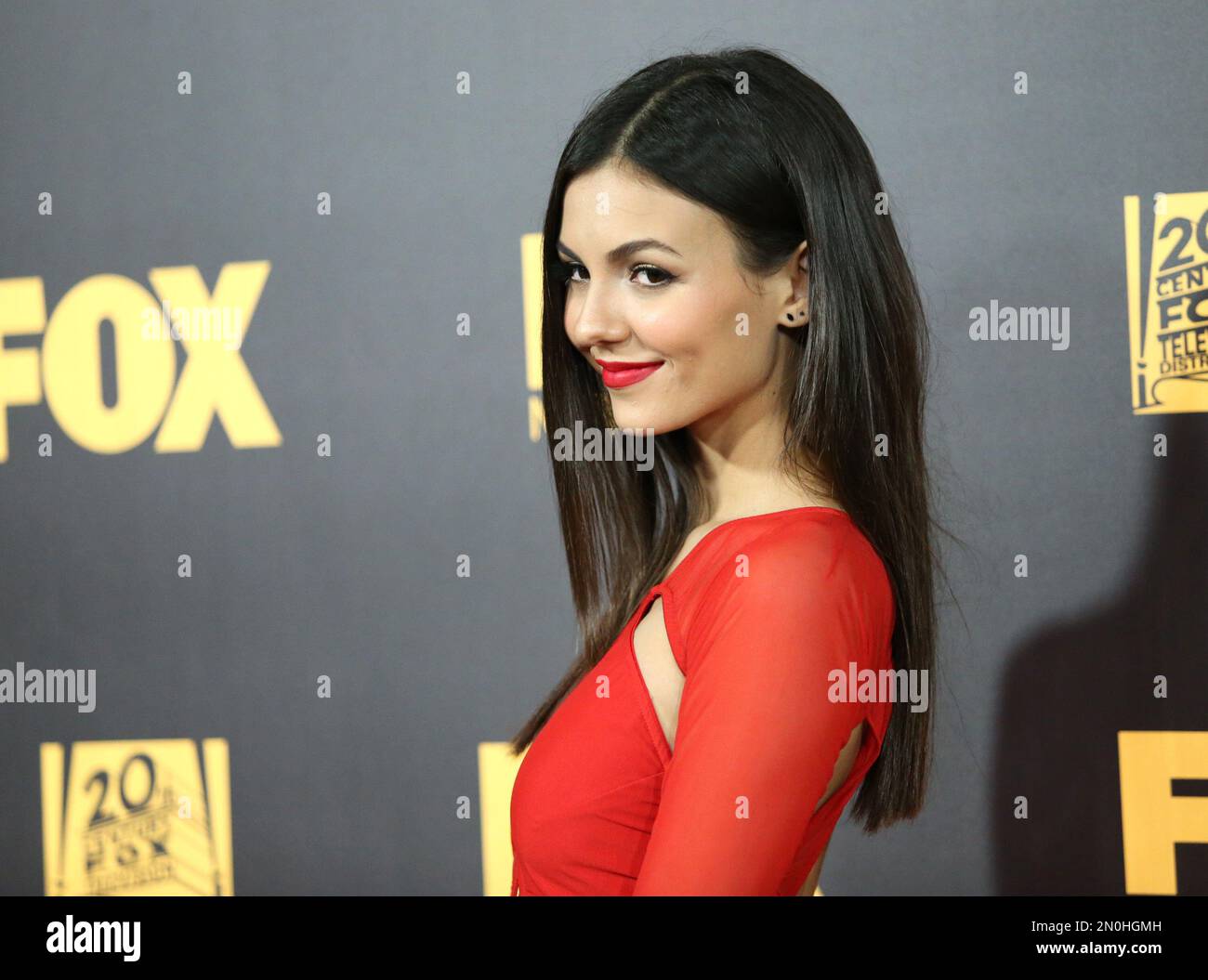 Victoria Justice arrives at the FOX Golden Globes afterparty on Sunday ...