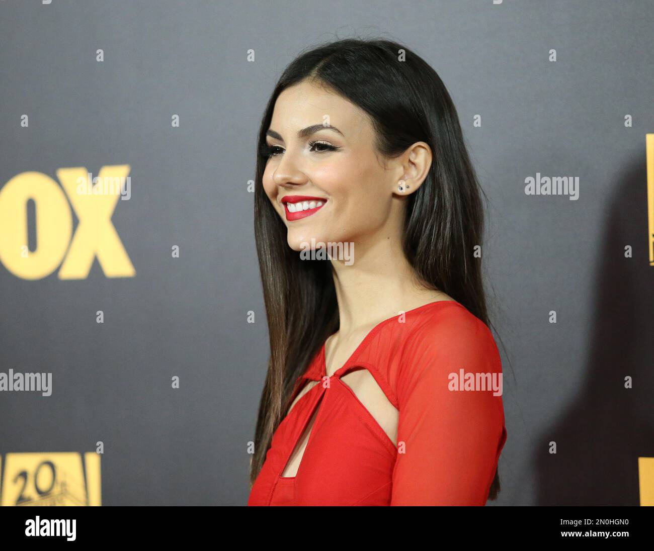 Victoria Justice arrives at the FOX Golden Globes afterparty on Sunday ...