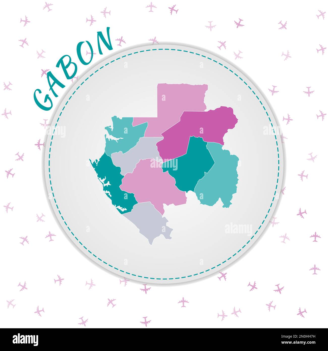 Color map gabon hi-res stock photography and images - Alamy